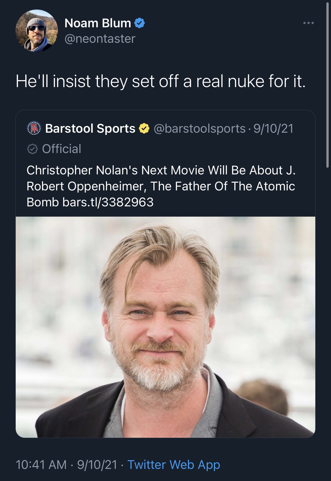 Noam Blum on Twitter: "I WAS JOKING https://t.co/1sLICGYRhT" / Twitter