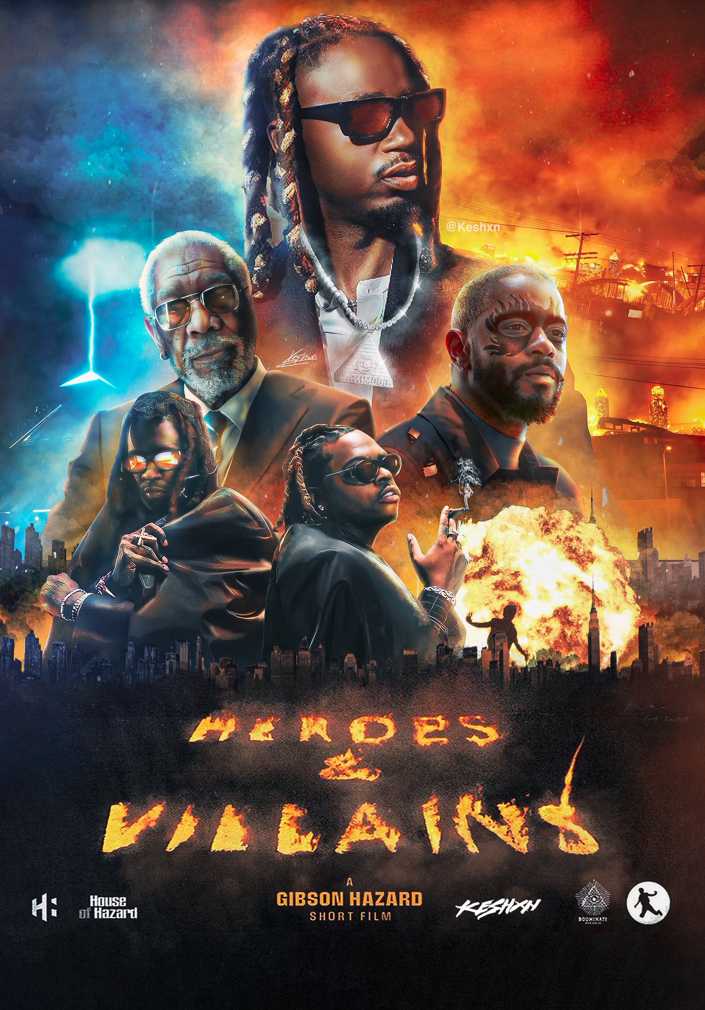 keshxn on Twitter: "Heroes & Villains. Concept poster artwork for ...