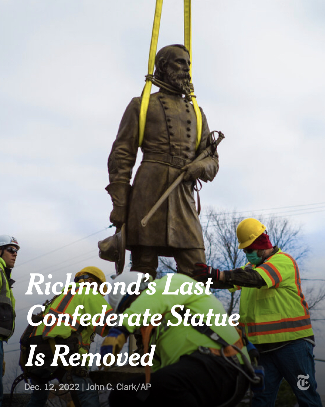 The New York Times on Twitter: "The last Confederate statue in Richmond, Virginia, was removed ...