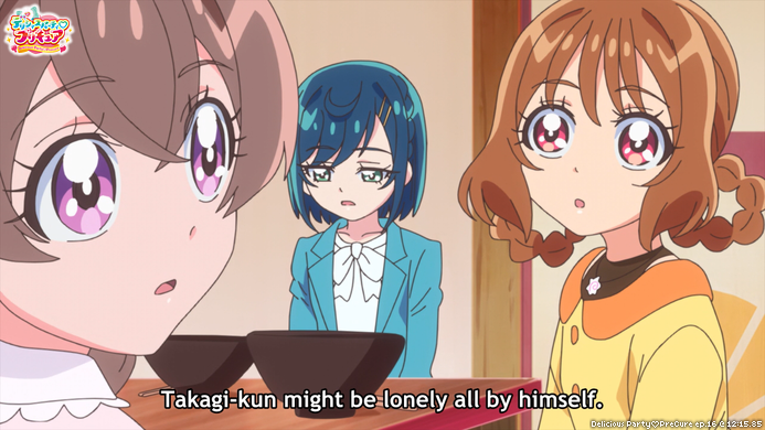 PreCure screenshots on Twitter: "Delicious Party♡PreCure ep.16 @ 12:15.85 "Takagi-kun might be ...