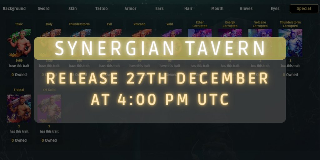 Synergy Land on Twitter: "Synergy World!! The day has come!! 🤩 The Synergian Tavern will be ...
