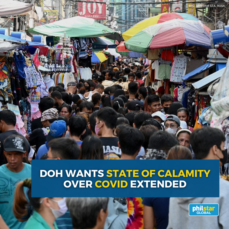 Philstar.com on Twitter: "DOH SEEKS COVID-19 STATE OF CALAMITY EXTENSION Department of Health ...