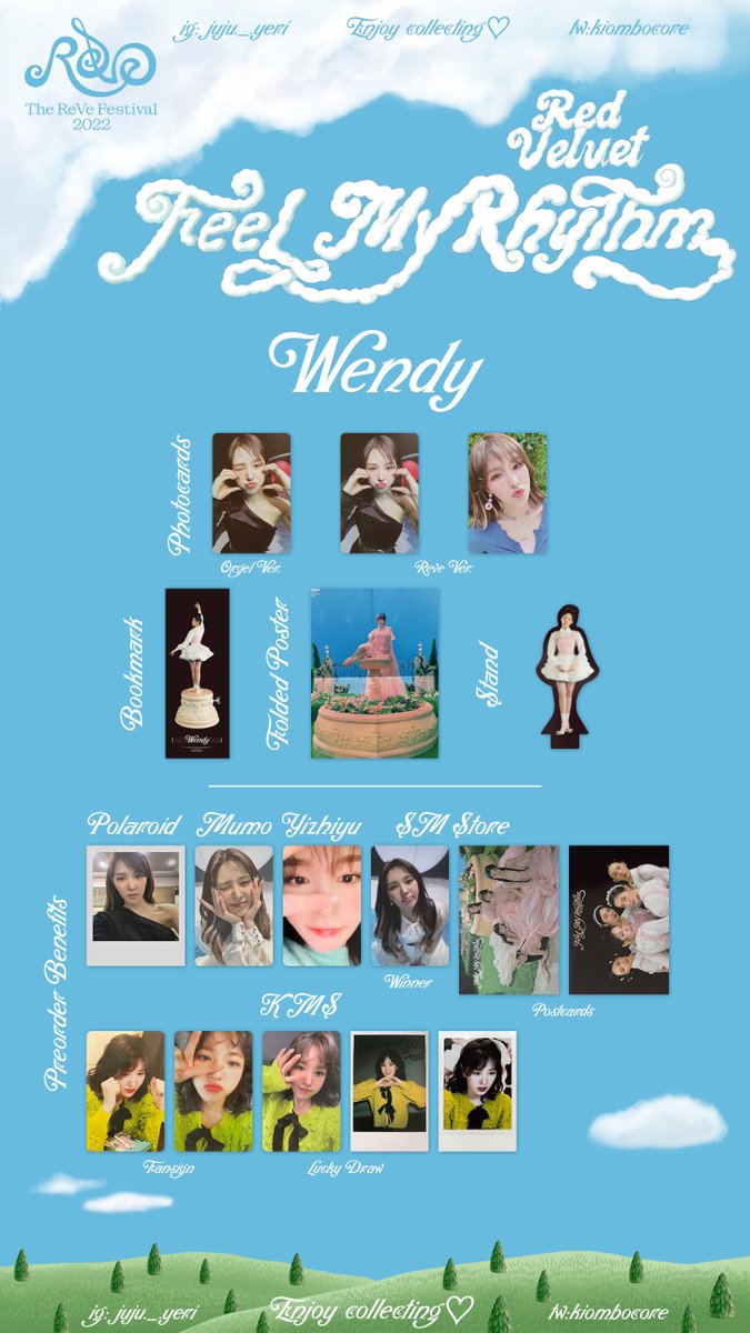 kiombocore ꕤ on Twitter: "📃🧸 Red Velvet Feel My Rhythm Photocard Template POB 특전 complete WENDY ...