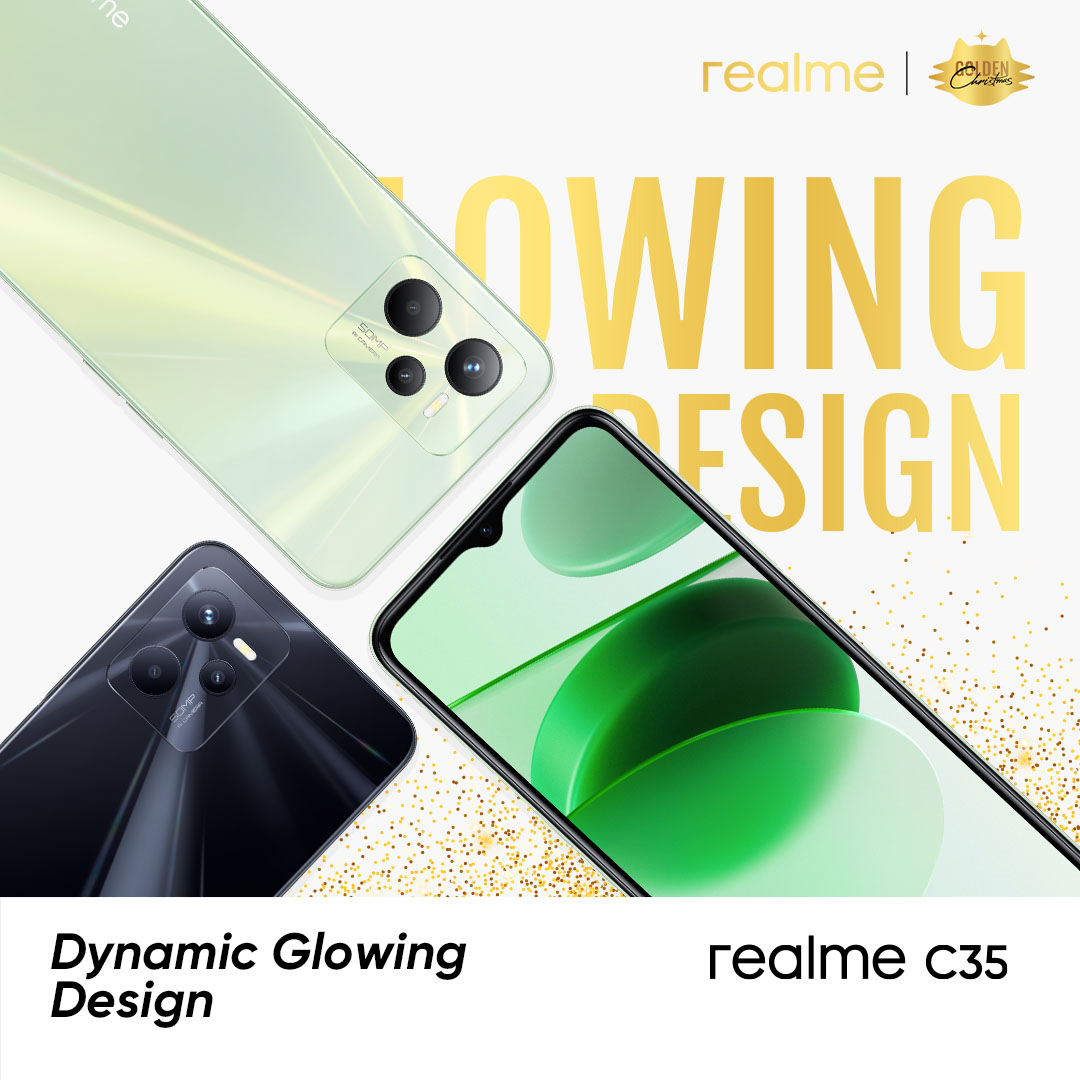 realme Kenya on Twitter: "Experience realme C35's sleek and dynamic glowing design with a ...
