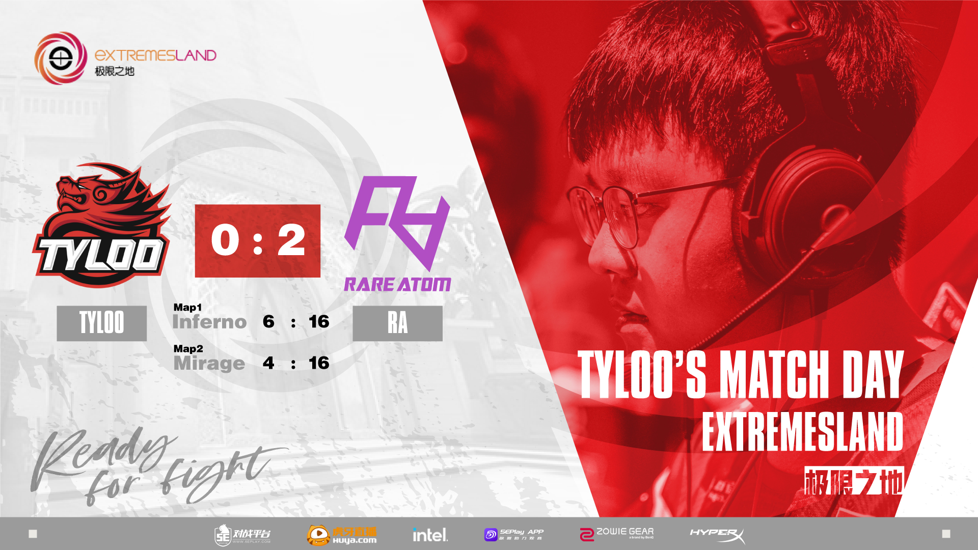 TYLOO on Twitter: "⭐️eXTREMESLAND Festival 2022 Semi-final ⭐️Map 2 Mirage TYLOO 4:16 @rare_atom ...