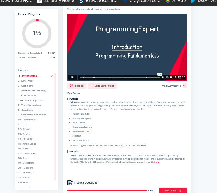 Tobiloba🥑 on Twitter: "I guess we'll be learning Python Day 1 of @algo_expert's ...