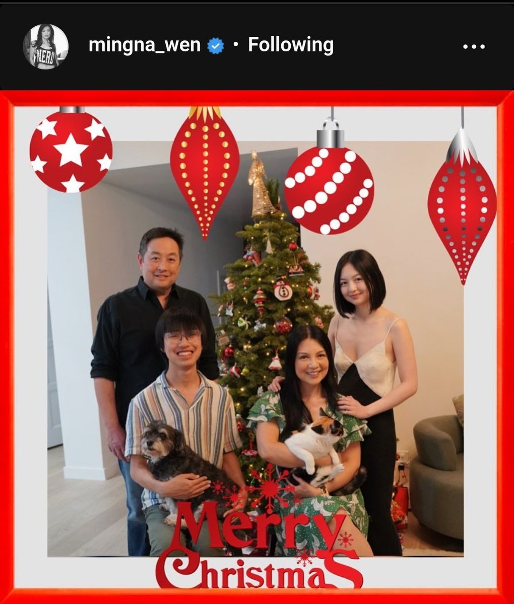 Ming-Na Wen Daily on Twitter: "Ming-Na posted on her instagram a xmas pic with her family and ...