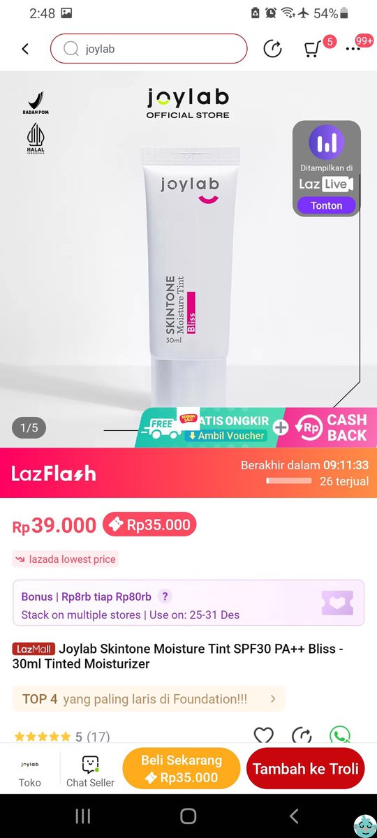BerburuSale - Base Diskon Kukka on Twitter: "/info promo skintint joylab shade bliss"
