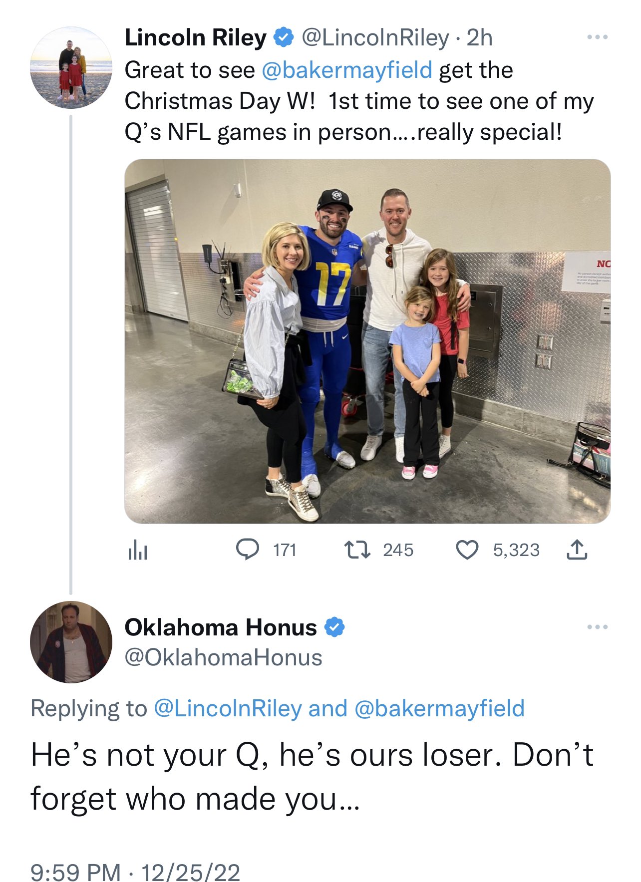 Message Board Geniuses on Twitter: "#Oklahoma fans were very upset that Baker Mayfield took a ...