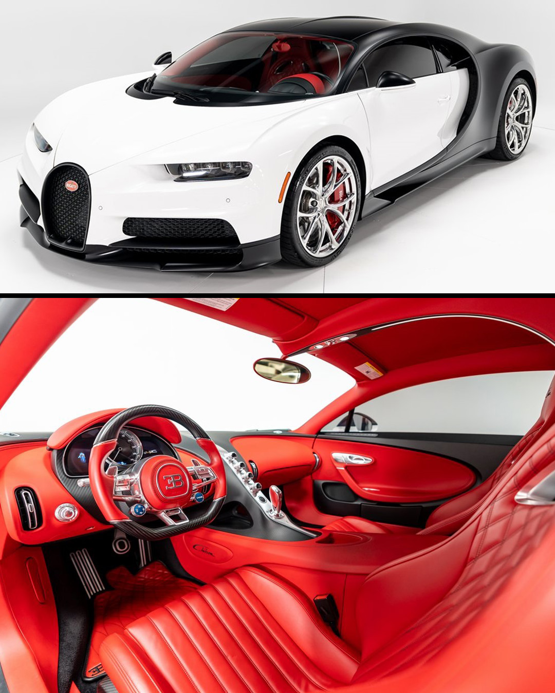 Red And White Bugatti