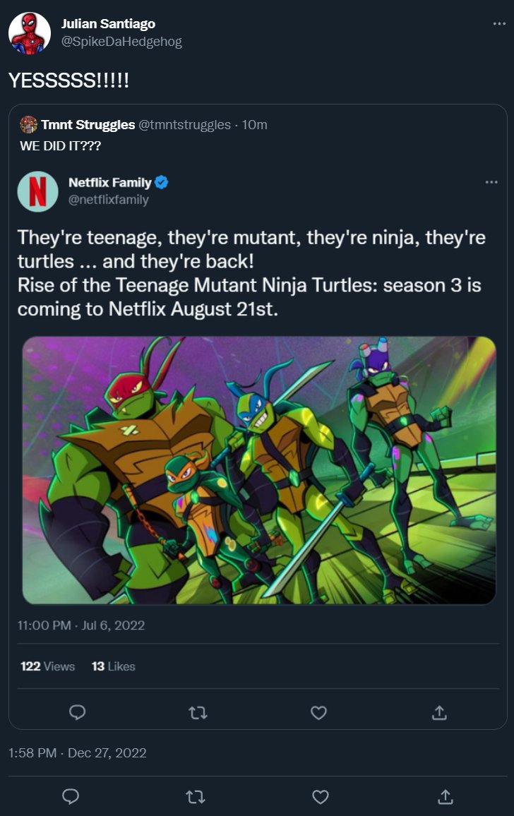 Tmnt Struggles on Twitter: "got em"