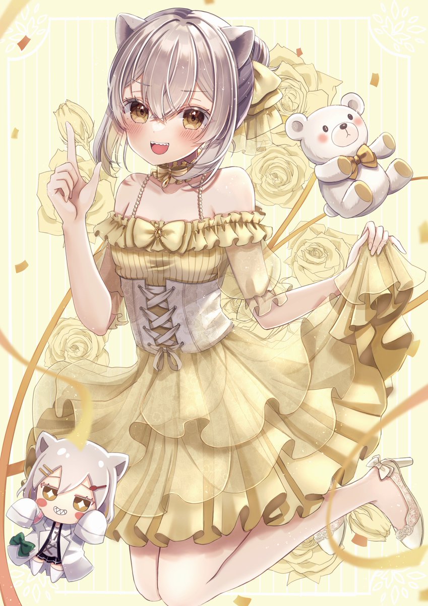 「Vtuber氷川アルティ様の活動一周年記念イラストを描かせていただきました!強気」|ぼたもち＠ホロクルC-15のイラスト