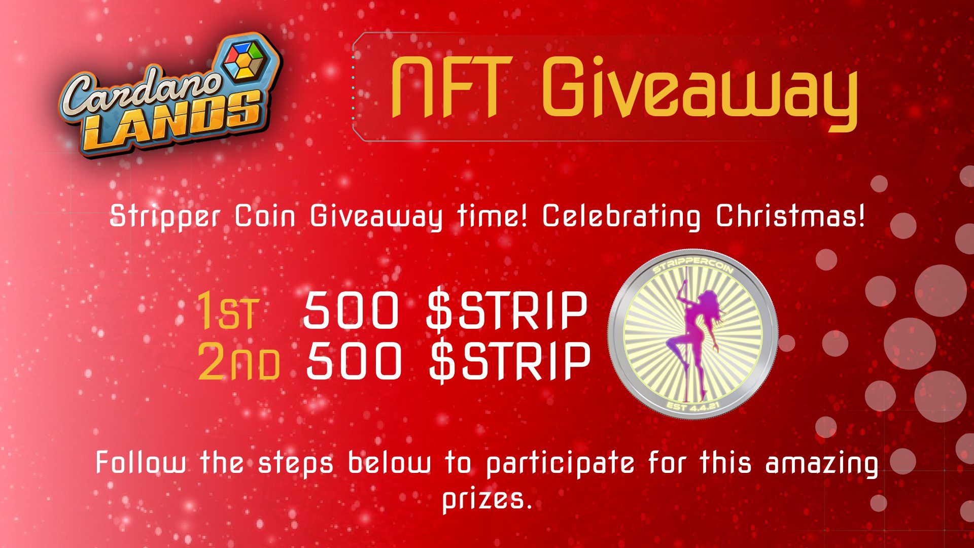 CardanoLands | NFTs DEFI | STAKING on Twitter: "#GIVEAWAY 🎁 Christmas gift for Strippercoin and ...