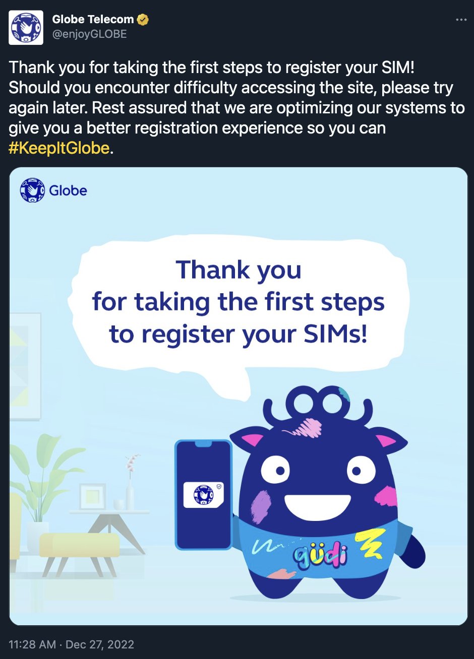 Rappler on Twitter: ".@enjoyGLOBE said in an advisory on Tuesday, December 27, that it is ...