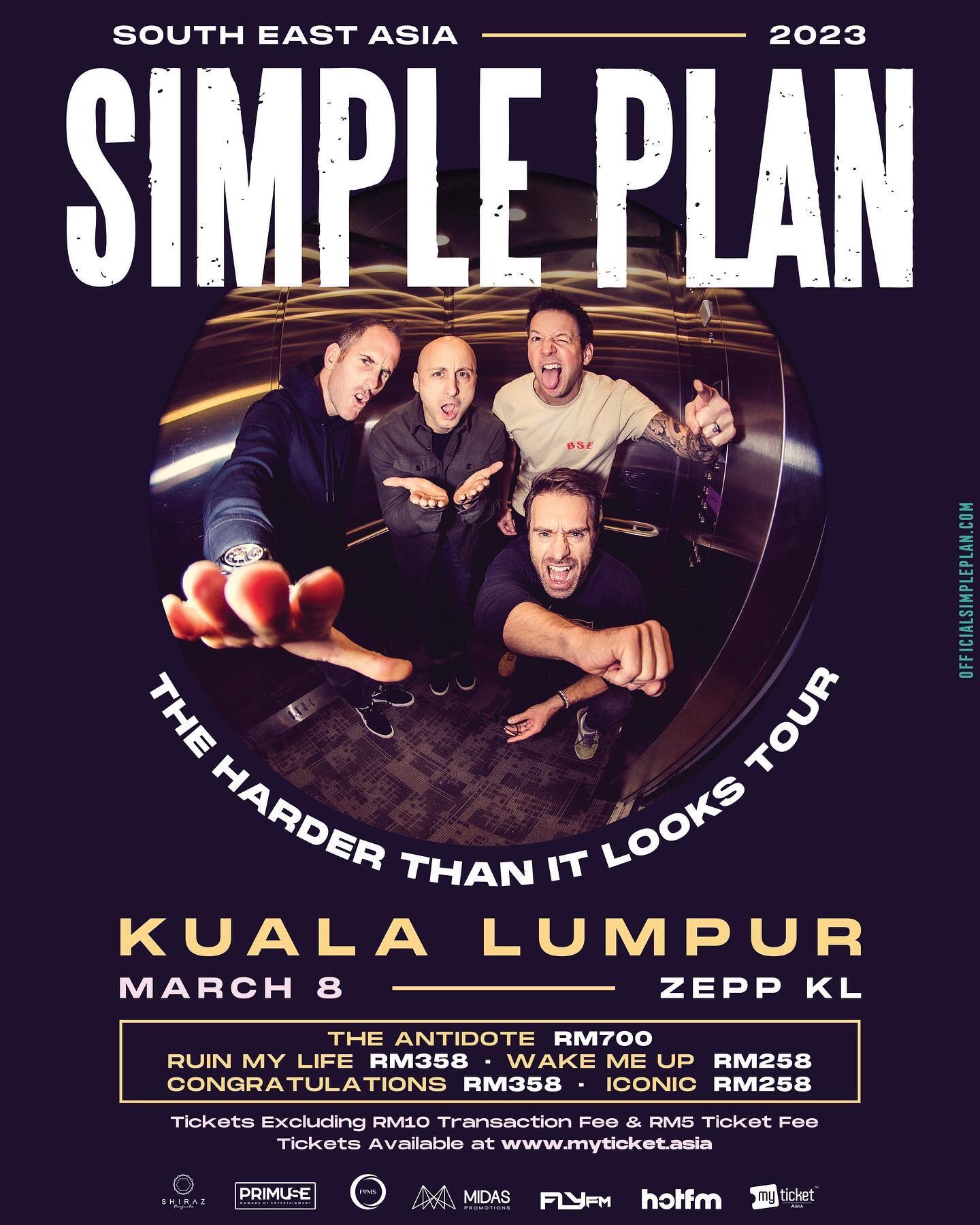 𝐃𝐈𝐃𝐈 / 𝐀𝐍𝐃𝐑𝐀 on Twitter: "SIMPLE PLAN LIVE IN KL 8 March • Zepp KL Tickets available 28 Dec ...