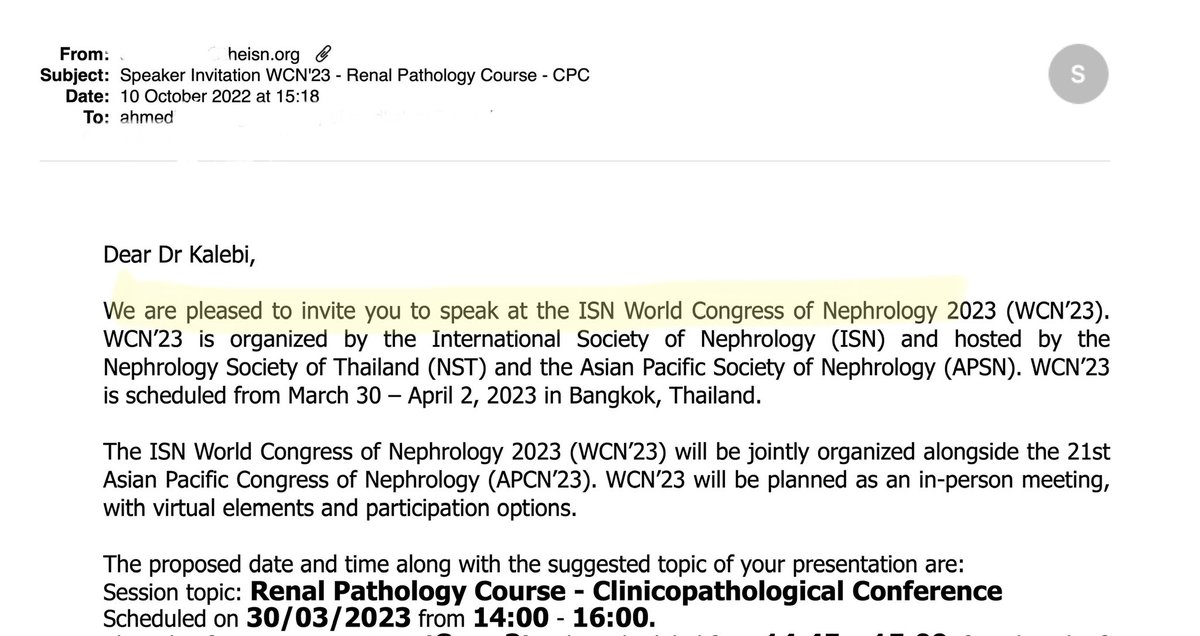 𝗗𝗿 𝗔𝗵𝗺𝗲𝗱 𝗞𝗮𝗹𝗲𝗯𝗶, 𝕆𝔾𝕎 on Twitter: "Delightful news that my abstract has been accepted for ...