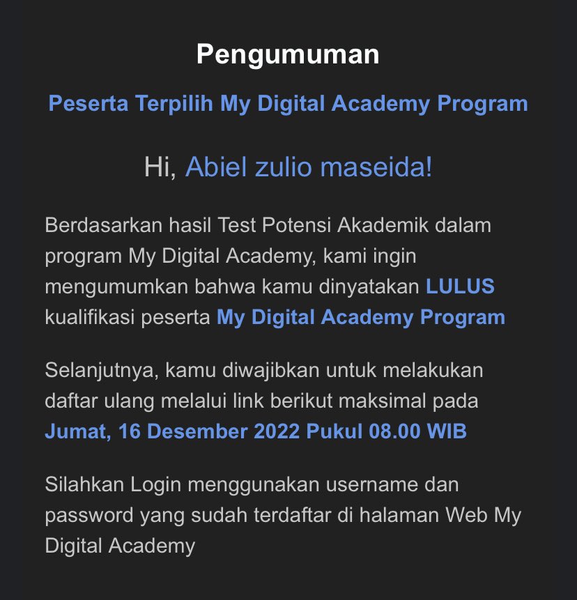 Abiel Zulio M on Twitter: "Feels unreal 🥹"