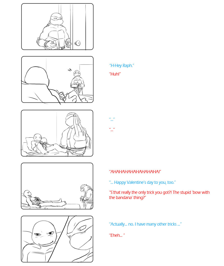 SneeLand for Snee & Sneefee on Twitter: "(2/3)Raph ️💙Leo (from @sneefee 's tumblr backup)"