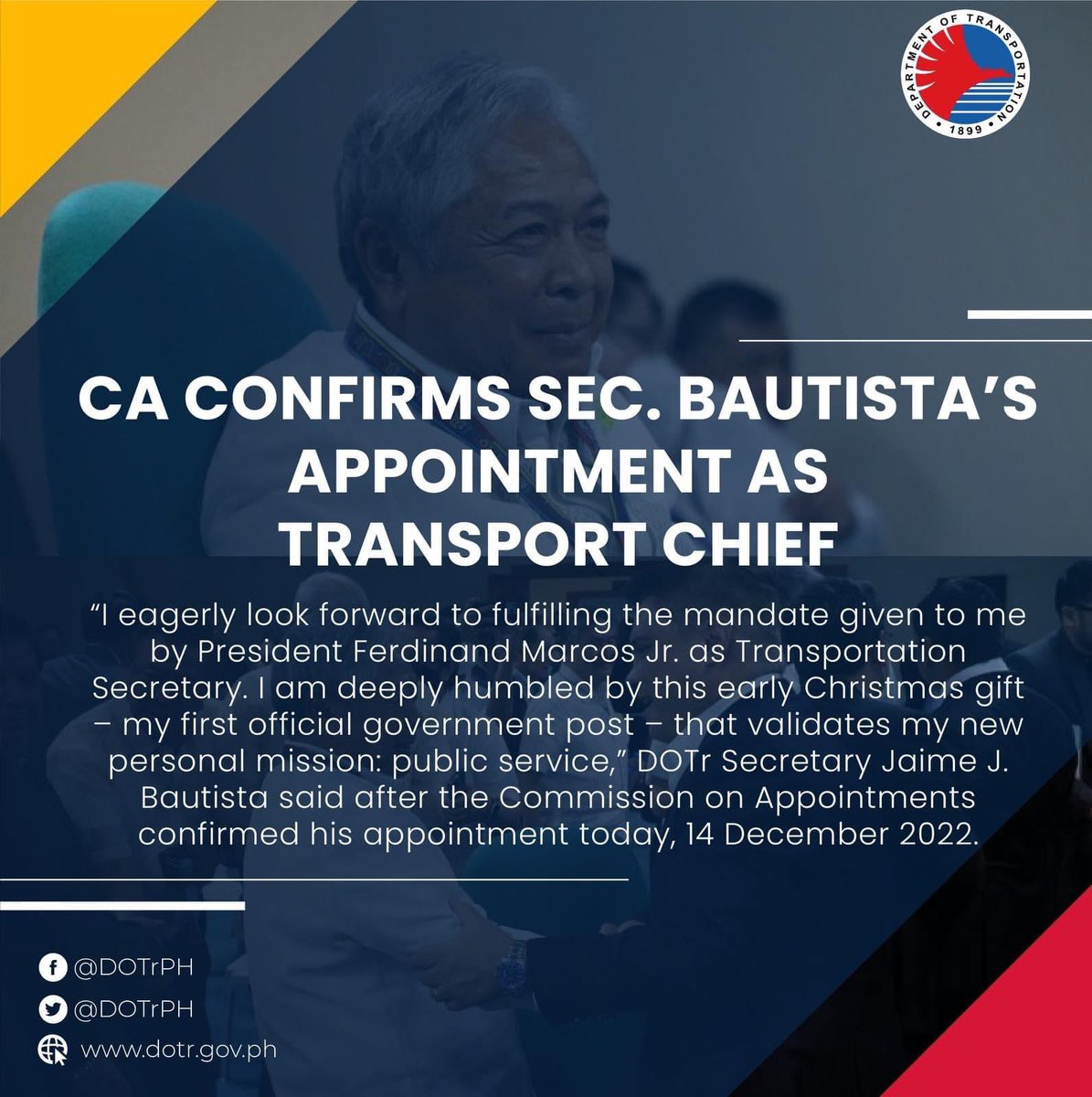 Dotrph 🇵🇠On Twitter Transportation Secretary Jaime J Bautista