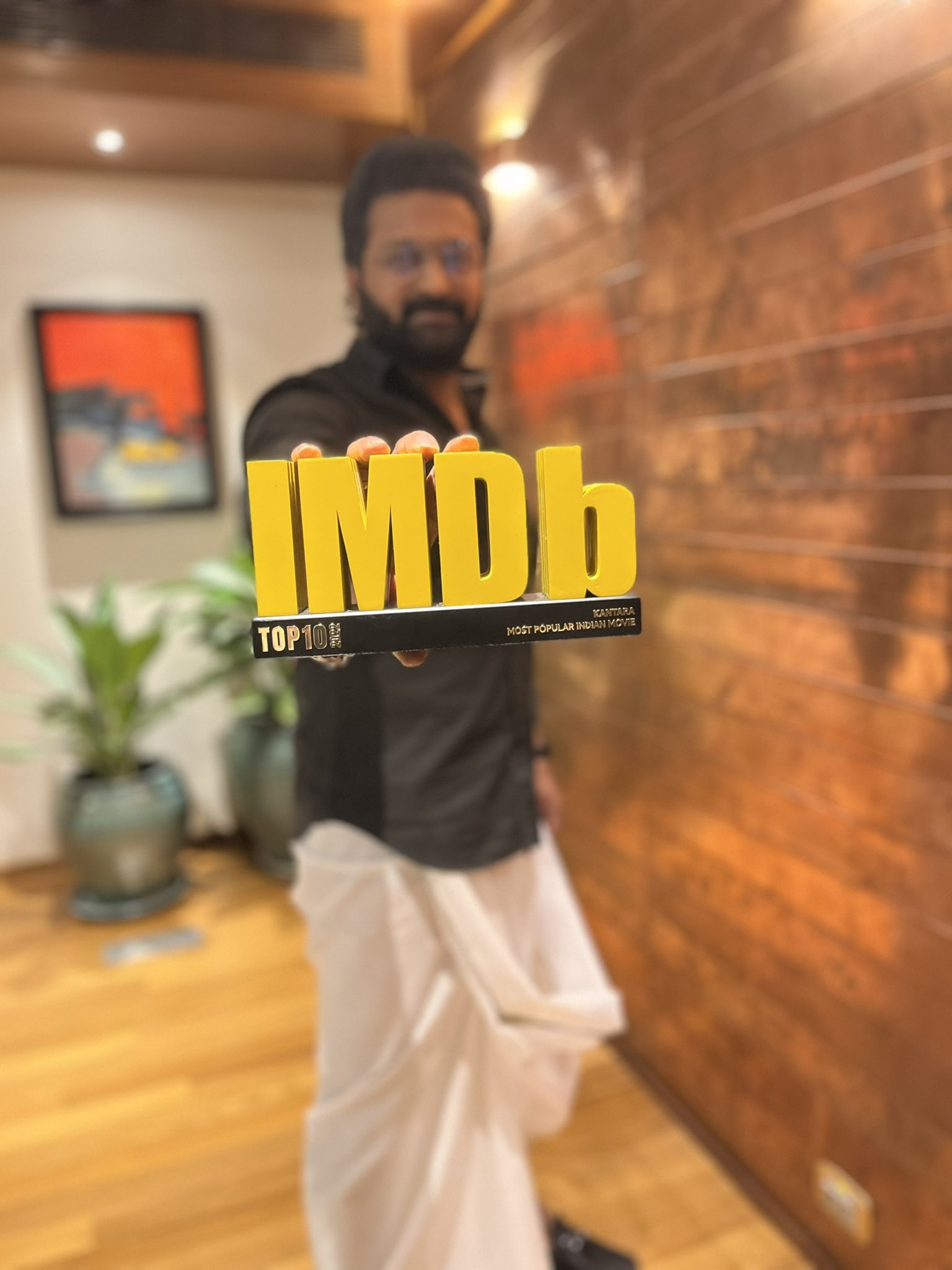 Rishab Shetty on Twitter: "Overwhelmed with joy to receive this from @IMDb_in for #Kantara ️ ...