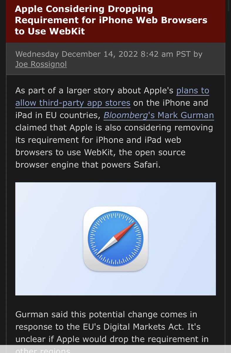 React Nabors ~ back in black on Twitter: "I'm not sure how I feel about this. Safari/Webkit has ...