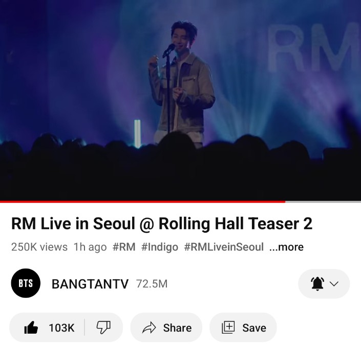 BTS Pak Official⁷l🇵🇰 on Twitter: "RM Live in Seoul @ Rolling Hall today @ 8PM PKT 🇵🇰. 🎥 Teaser 2 ...