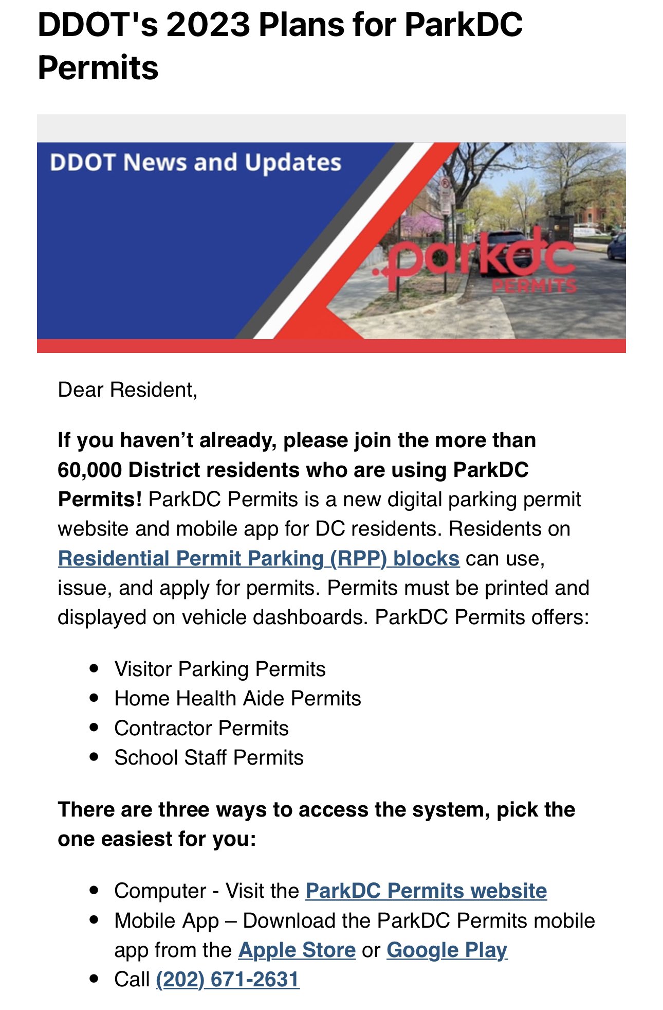 Zach Israel on Twitter: "@DDOTDC has announced its 2023 plans for Visitor Parking Permits via ...