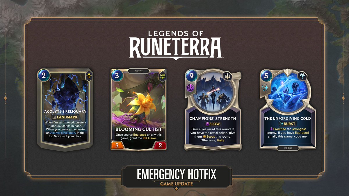 Legends of Runeterra Parody on Twitter: "It's been 2 days since the hotfix patch hit the live ...