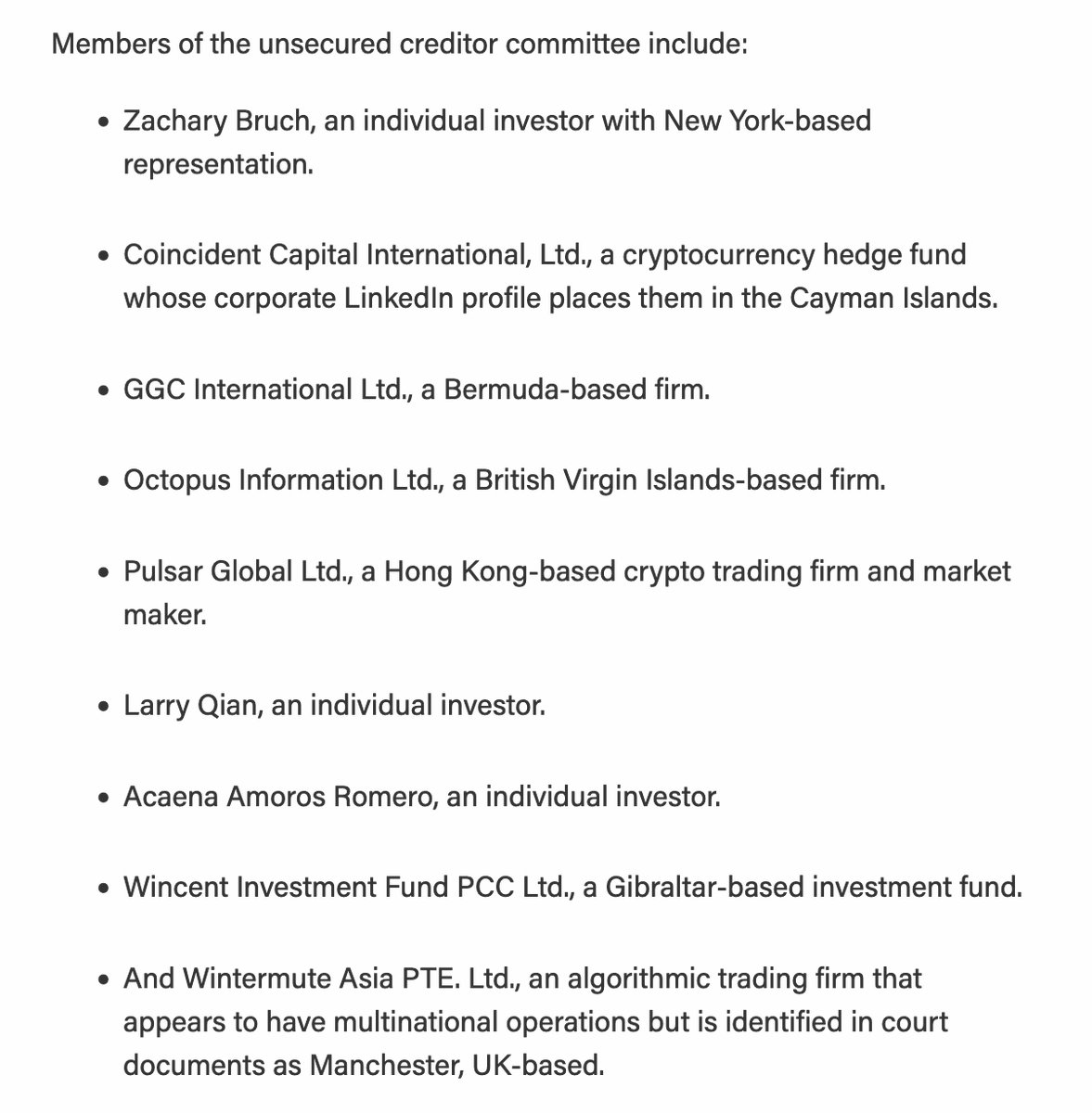 A committee to serve as the voice for most FTX customers in court was ...