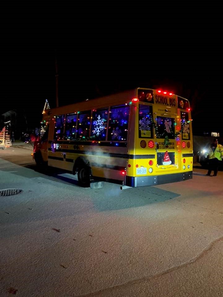 Holiday Parade School Bus