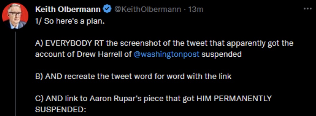 Keith Olbermann's Twitter account has been suspended - Democratic ...