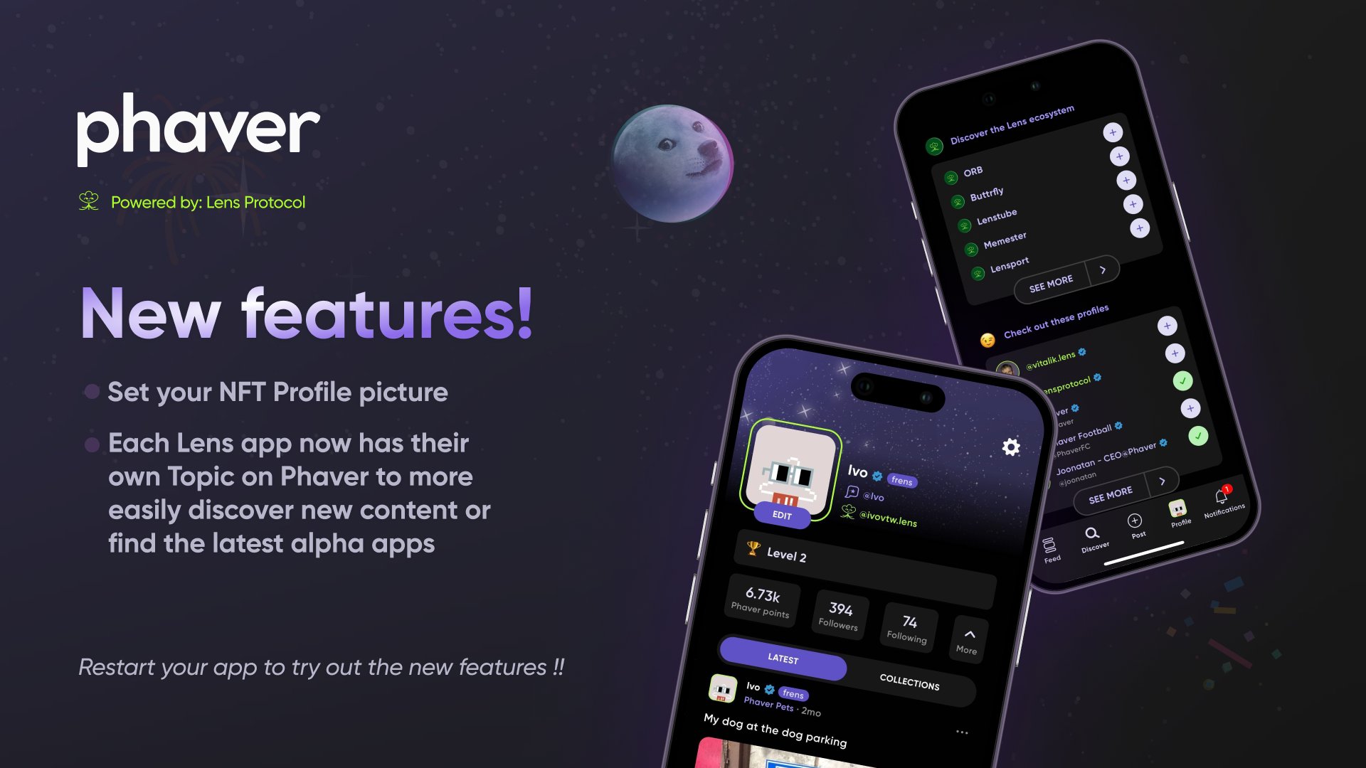 Phaver (🦄,🌿) on Twitter: "We have just released 2 NEW FEATURES frens!🆕 - You can now set your ...