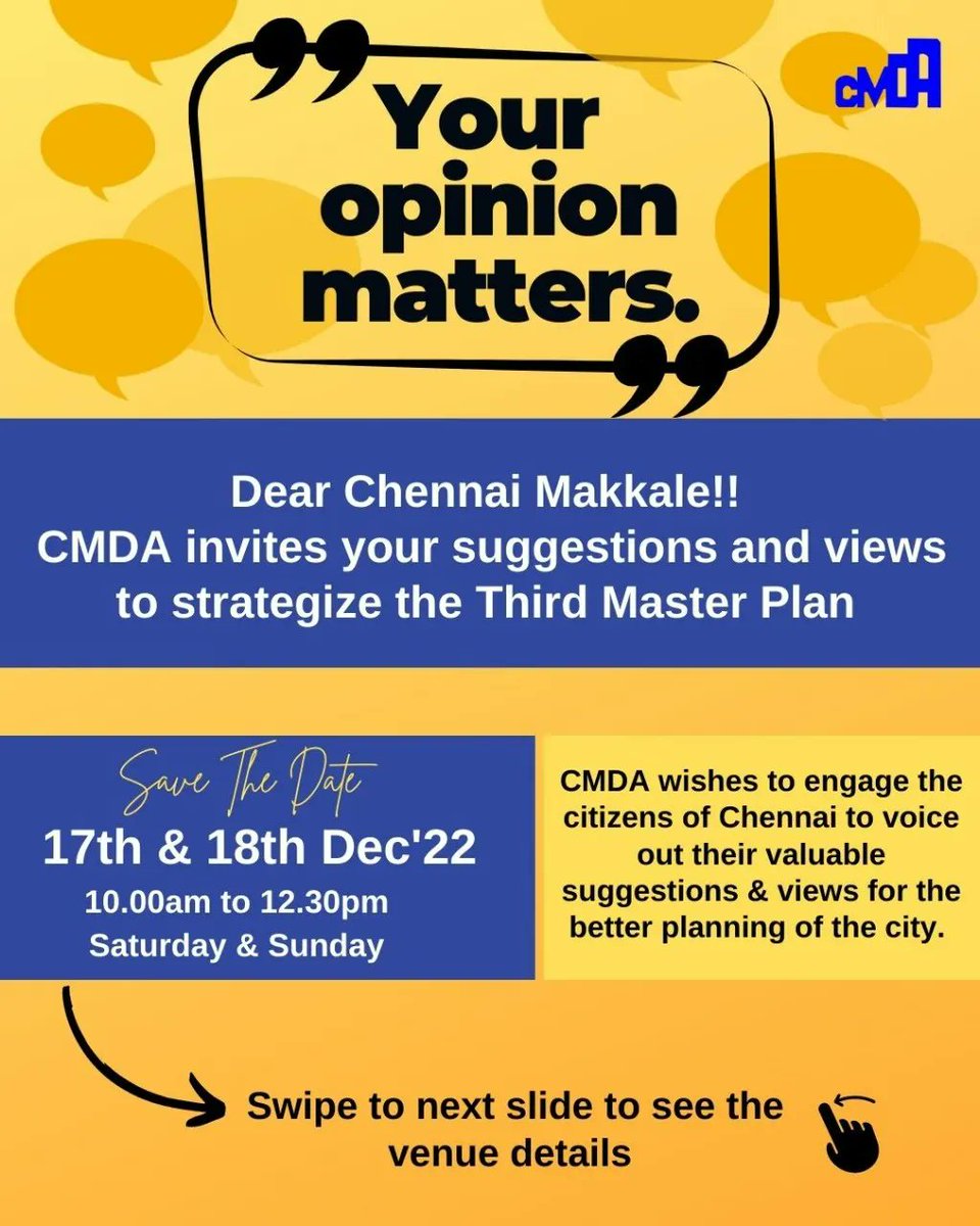 CMDA Chennai on Twitter: "Dear Citizen, Chennai Metropolitan ...