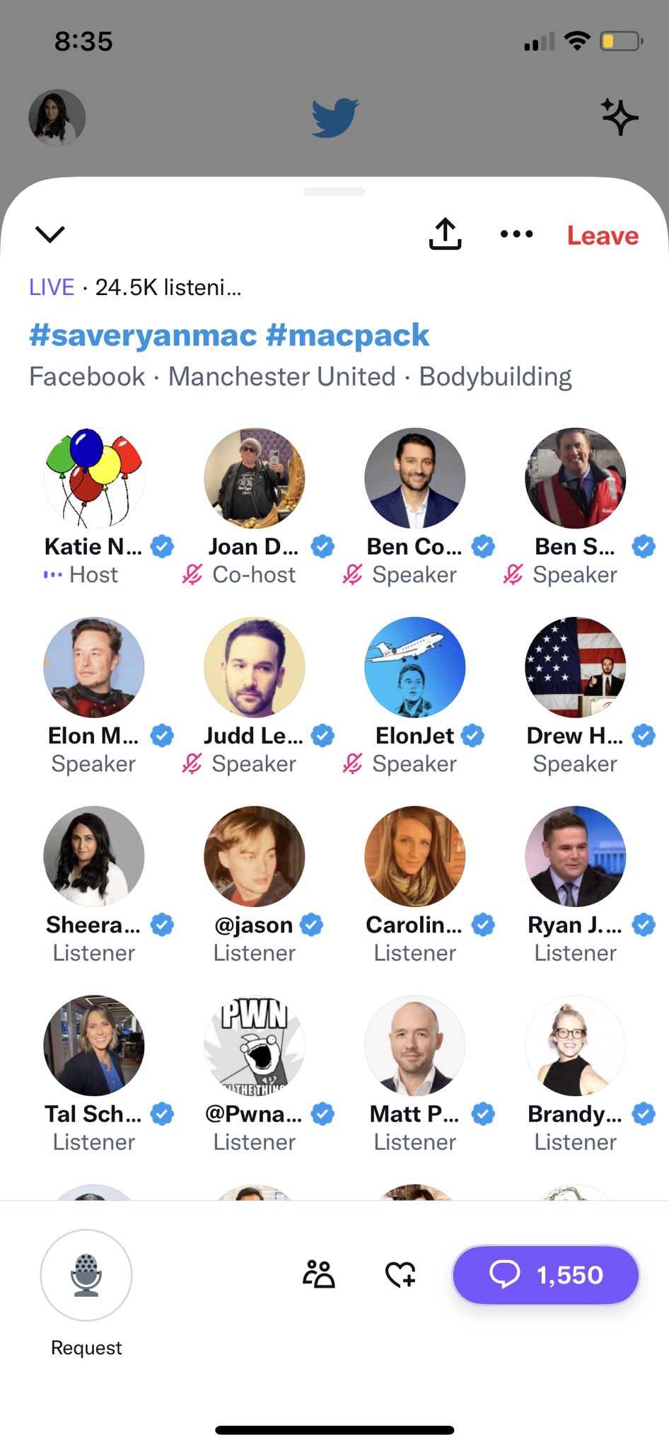 Sheera Frenkel On Twitter Elon Musk Just Joined A Twitter Spaces