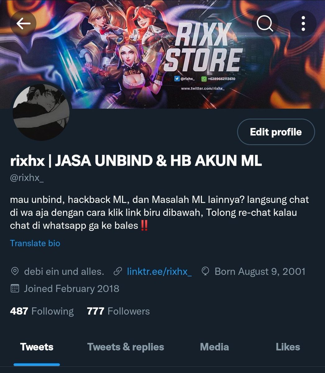 rixhx | JASA UNBIND & HB AKUN ML on Twitter: "GIVEAWAY SPECIAL 777 FOLLOWER SALDO 77.777 ALL E ...