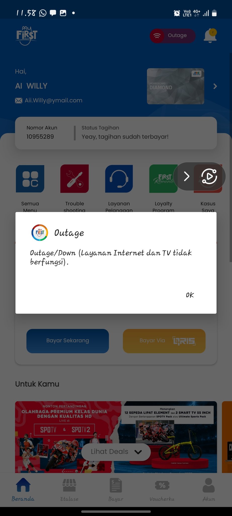 Mimih on Twitter: "@FirstMediaCares dari pagi gak ada inet, plisslah firstmedia lagi deadline ...