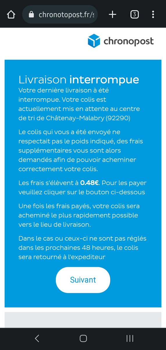 Jafar, je suis coincé on Twitter: "Bon, c'est pas Chronopost qui s'est ...