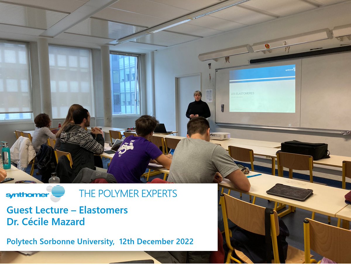 Synthomer plc on Twitter: "Dr. Cécile Mazard hold a guest lecture on “Elastomers“ at the ...