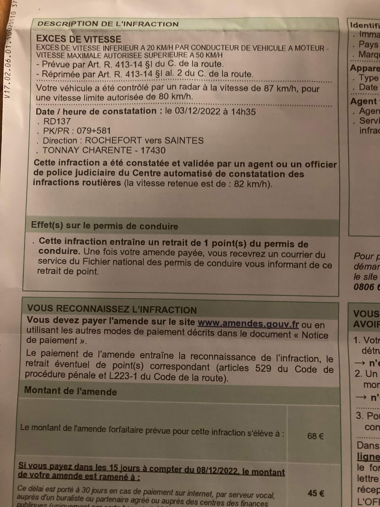 Info Trafic 17 on Twitter: "Le radar autonome de #TonnayCharente qui flashe PAR ERREUR dès 80km ...