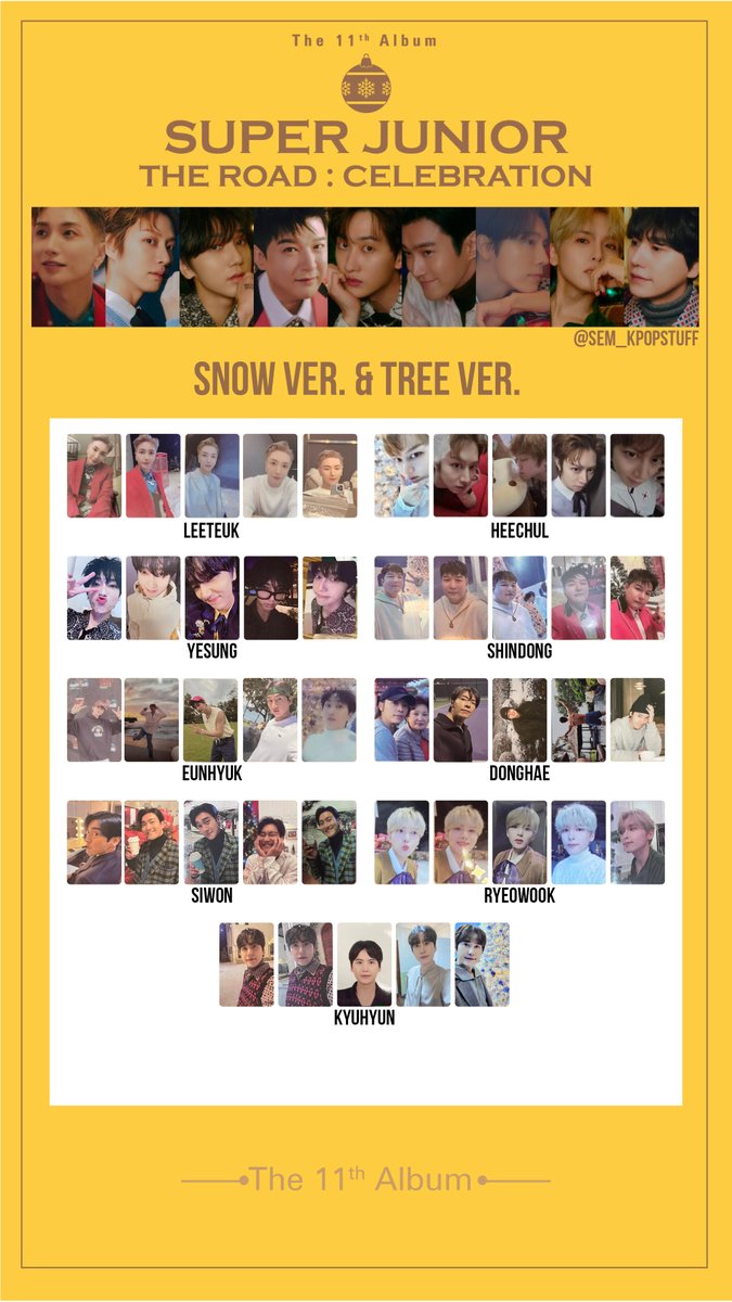 Sem's Kpop Stuff on Twitter: "[Photocard List | Super Junior | The Road: Celebration] Update ...