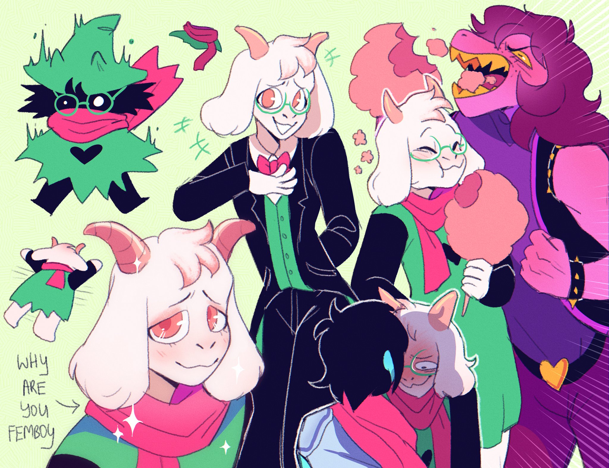 Homhom on Twitter: "It's the femboy goat!!! #deltarune #ralsei https://t.co/15Aw2HZKi1" / Twitter