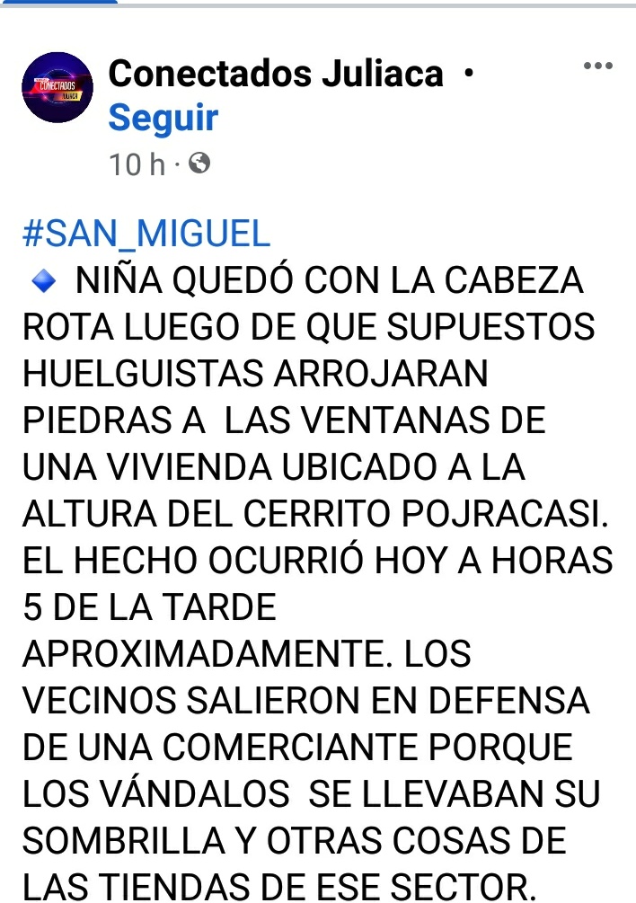 Perū no jiyū on Twitter: "#Juliaca #Puno #ULTIMAHORA En la ciudad Puno-Juliaca no tuvieron pena ...