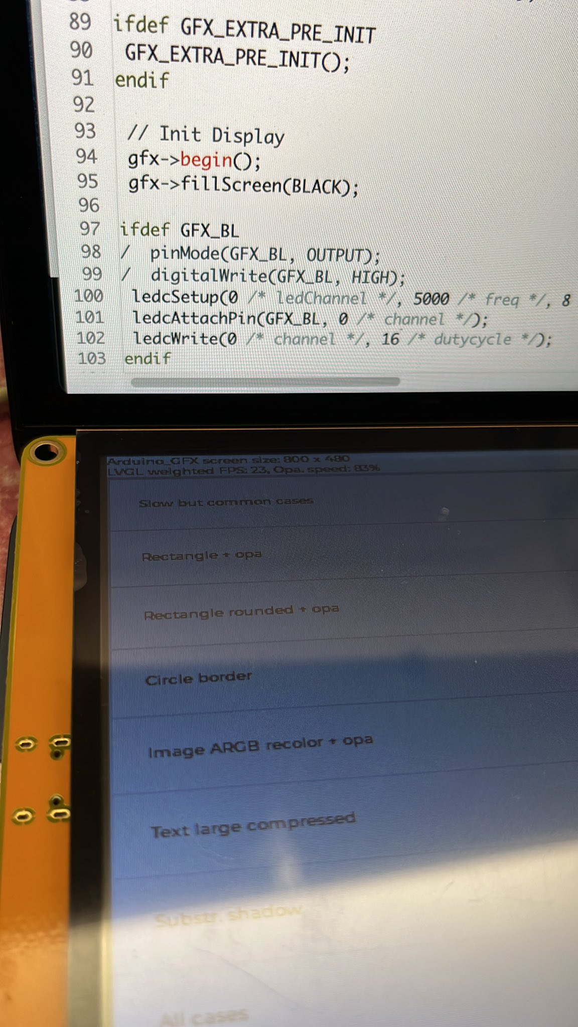 陳亮手痕定律 on Twitter: "ESP32-8048S070 LVGL Benchmark https://t.co/1FnmkpLvmv" / Twitter