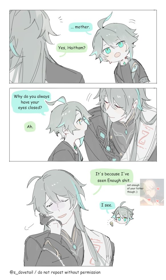 dove 🔞alhaitham enjoyer 🧊🍃/🏛️🌱 on Twitter: "the apple doesn't fall far from the tree 🌿 https://t ...