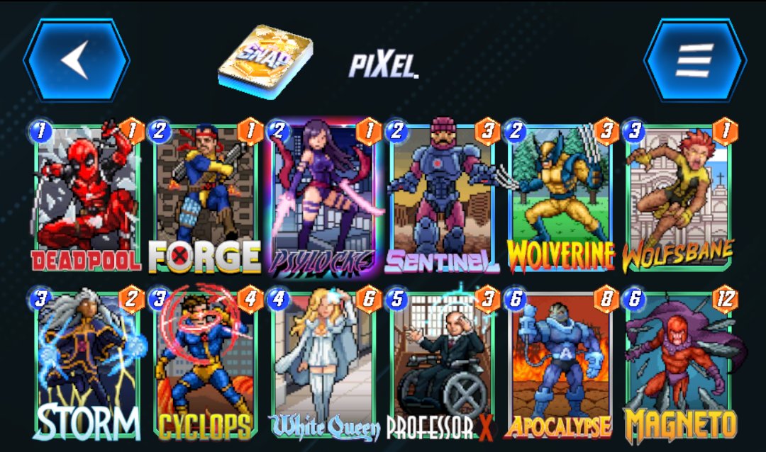 Marvel Snap Decks on Twitter: "@TheIdDM @Xing378 @MarvelSnapZone I have forty pixels! Here are ...