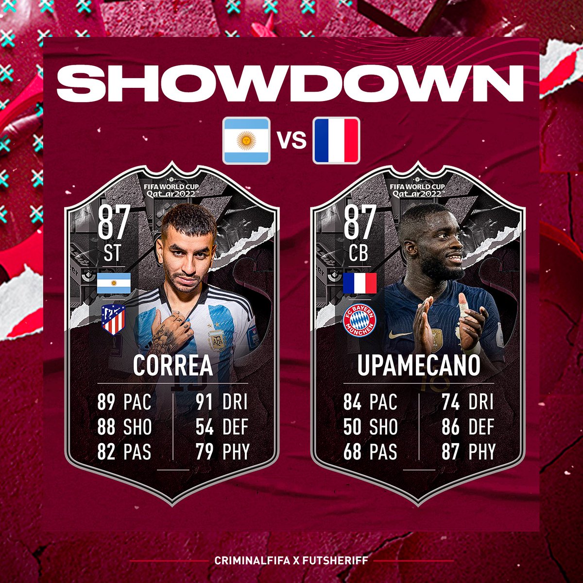 Fut Sheriff On Twitter 🚨correa 🇦🇷 Vs Upamecano🇫🇷 Are Added To Come As