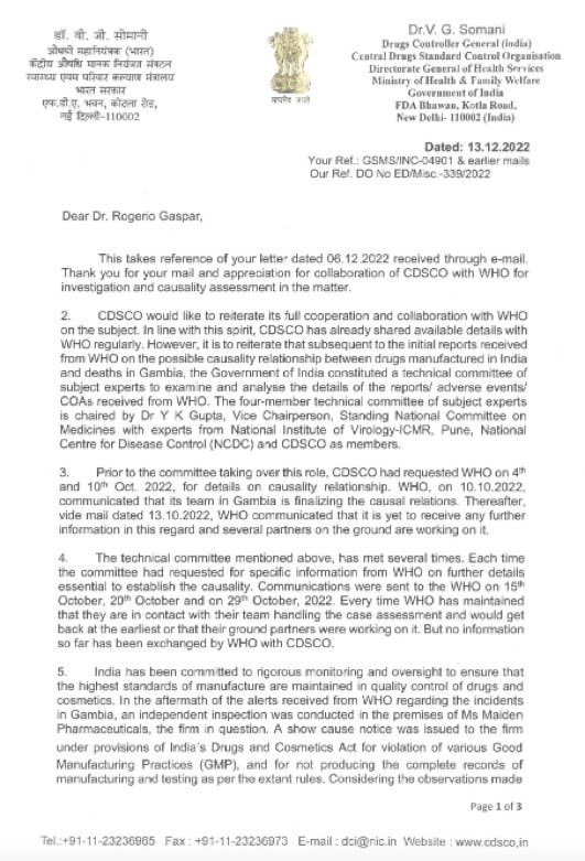 #Thread 1. Drugs Controller General of India has now clarified that ...