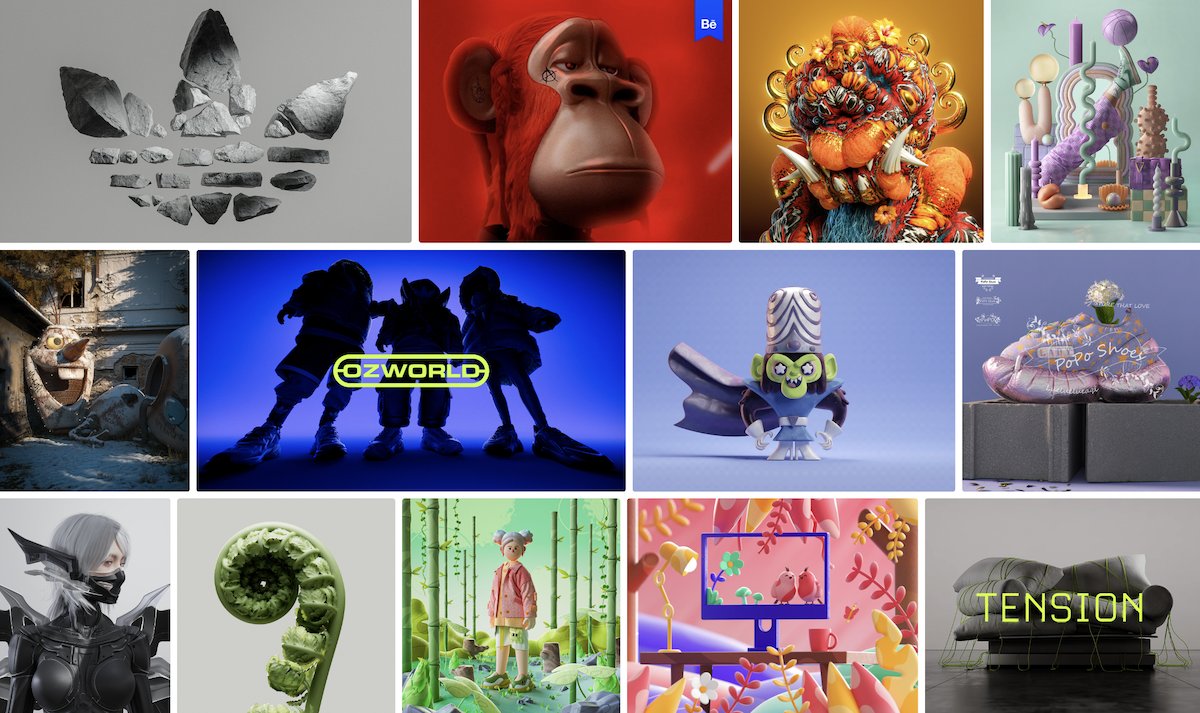 Behance on Twitter: "See the best 3D art and video projects from 2022 ...
