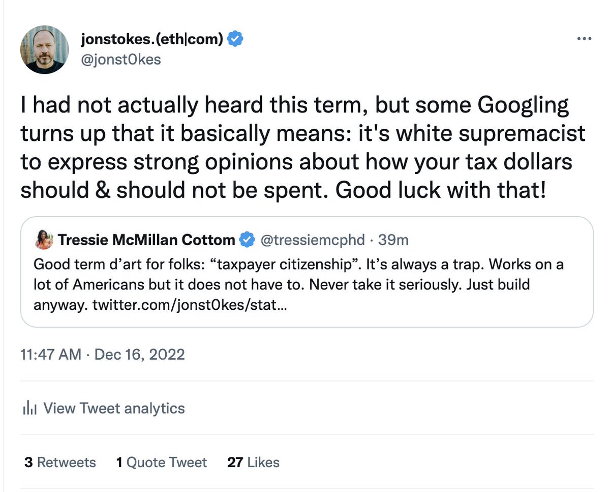 This thread is an argument for essentially a publicly funded ...